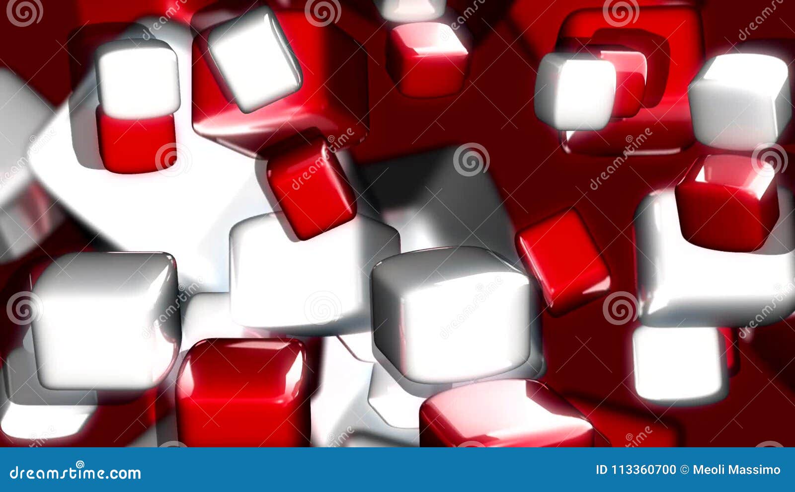 Red and White Blocks 3D Motion Background Stock Footage - Video of ...