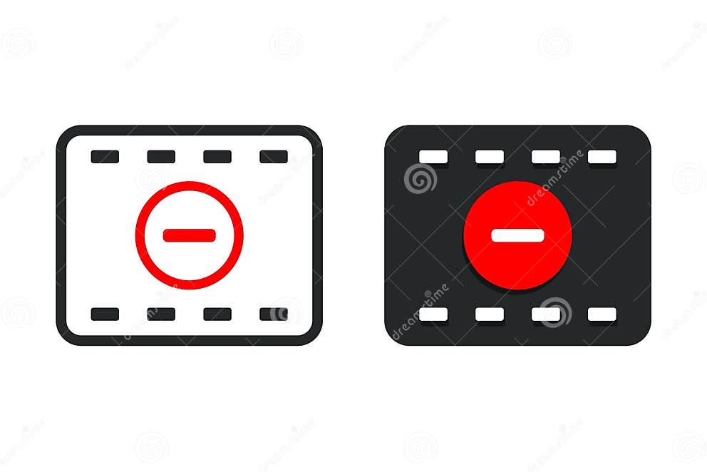 Video Reduce Symbol. Illustration Vector Stock Illustration ...