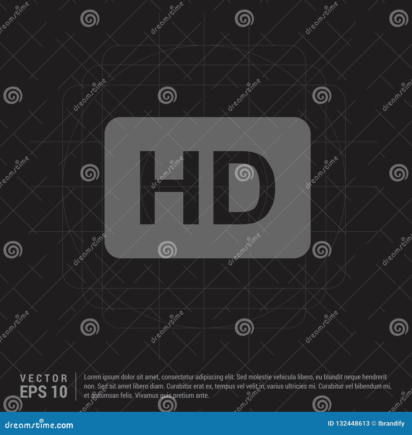 Video resolution icon stock vector. Illustration of media - 132448613