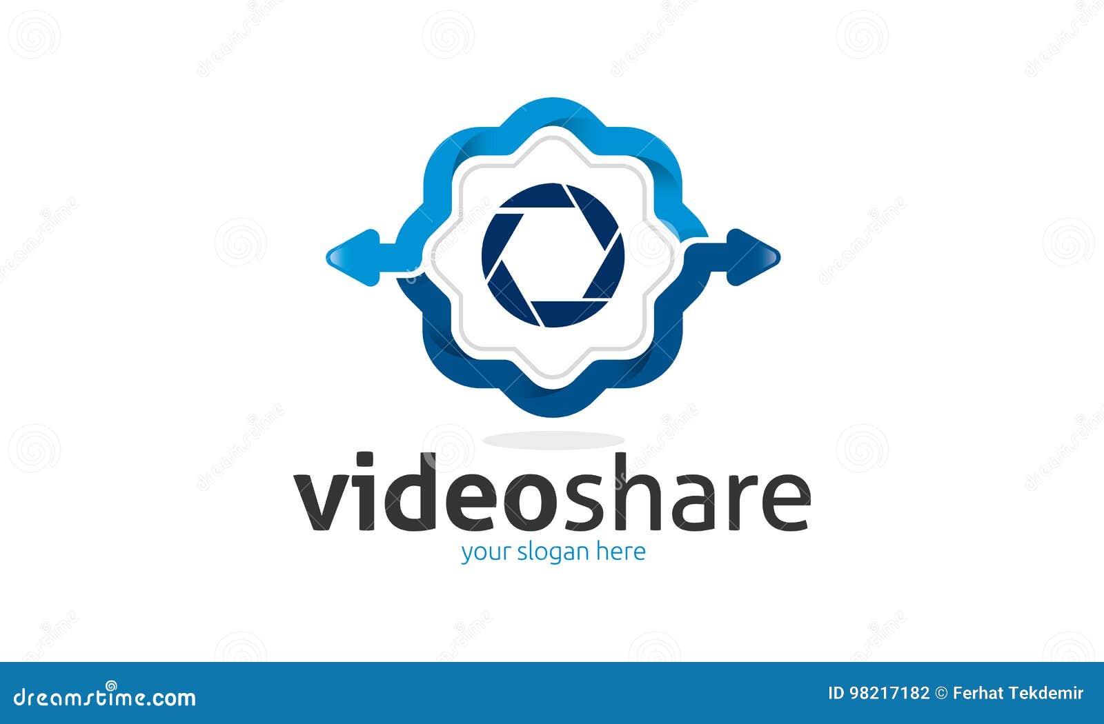 Video Share Logo stock vector. Illustration of work, share - 98217182