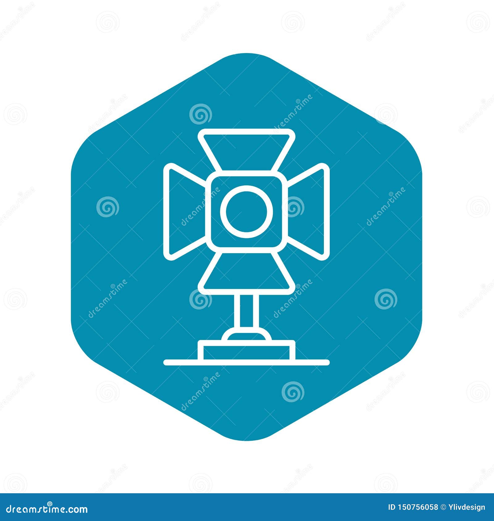 Video Spot Light Icon, Outline Style Stock Vector - Illustration of ...