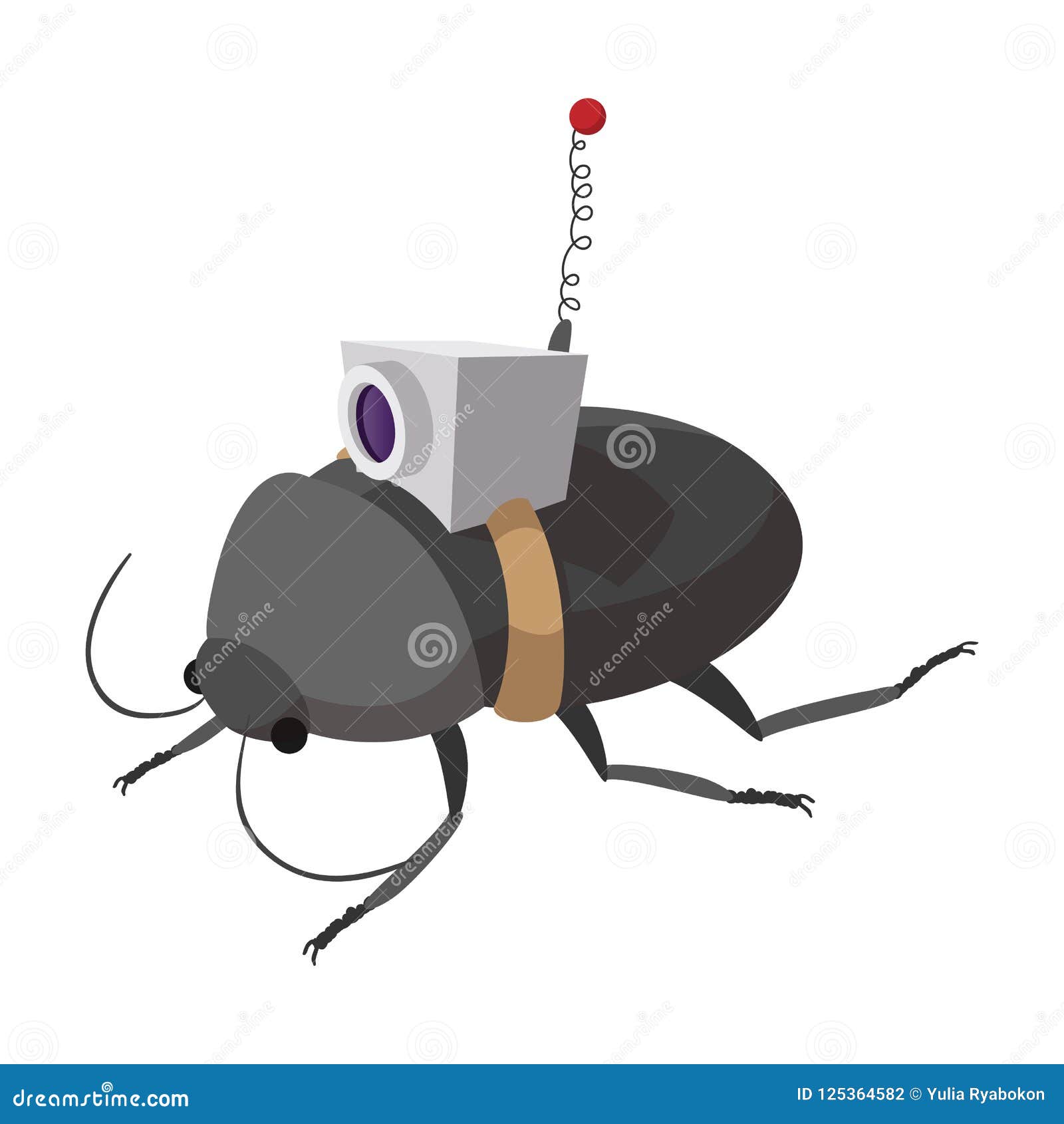Video spy bug cartoon icon stock illustration. Illustration of agent ...