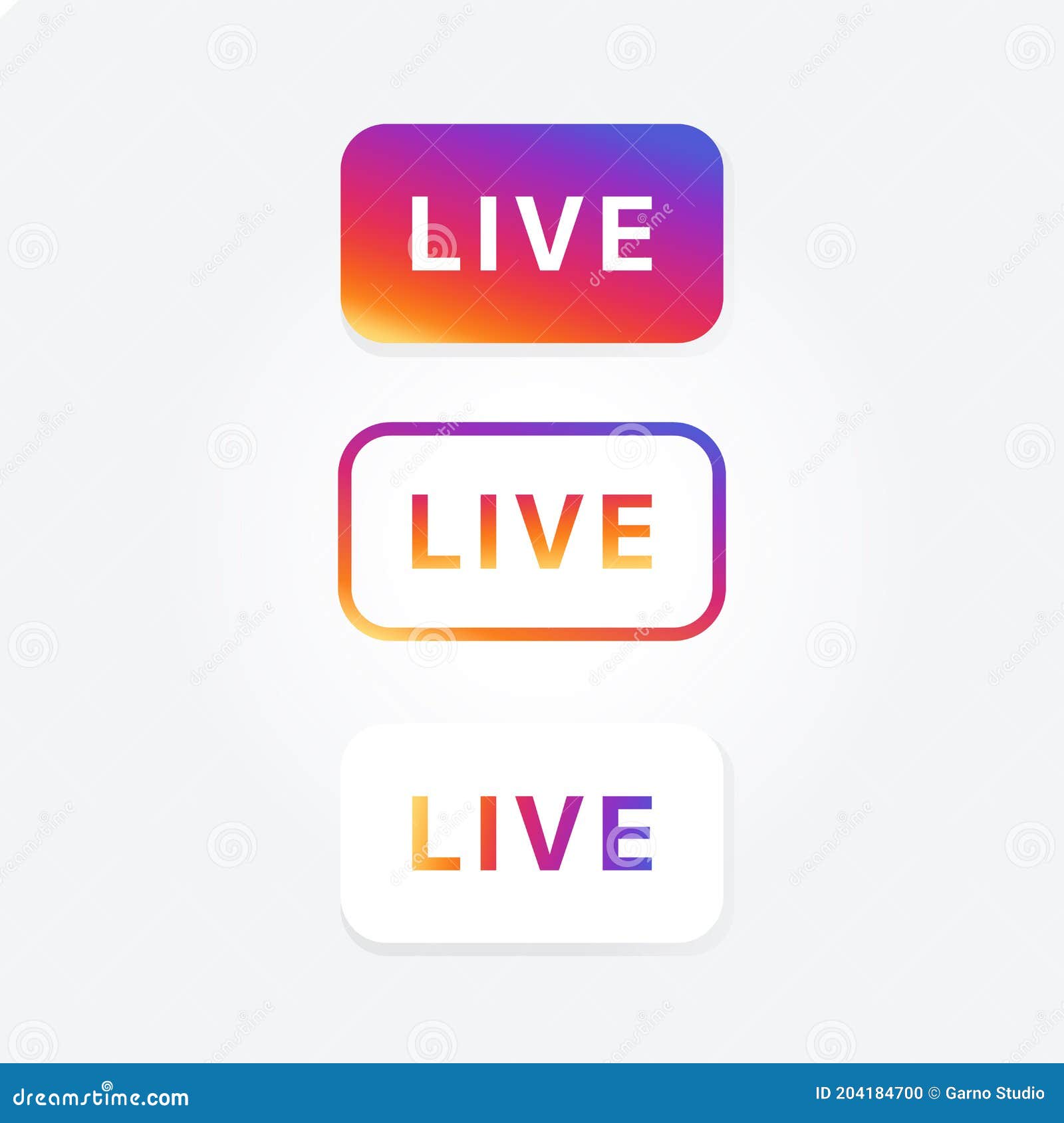 Instagram Stream Interface. Social Media Live Streaming Service, Mobile ...