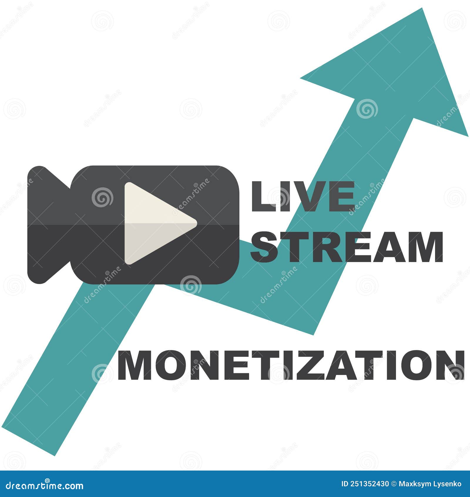 Video Stream Vector Icon. Vector Stock Vector - Illustration of ...