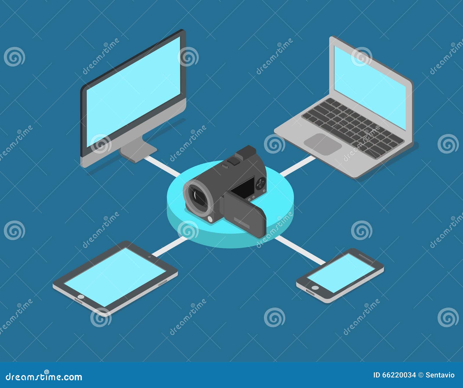Video Streaming Online Internet Media Flat 3d Isometric Vector Stock ...