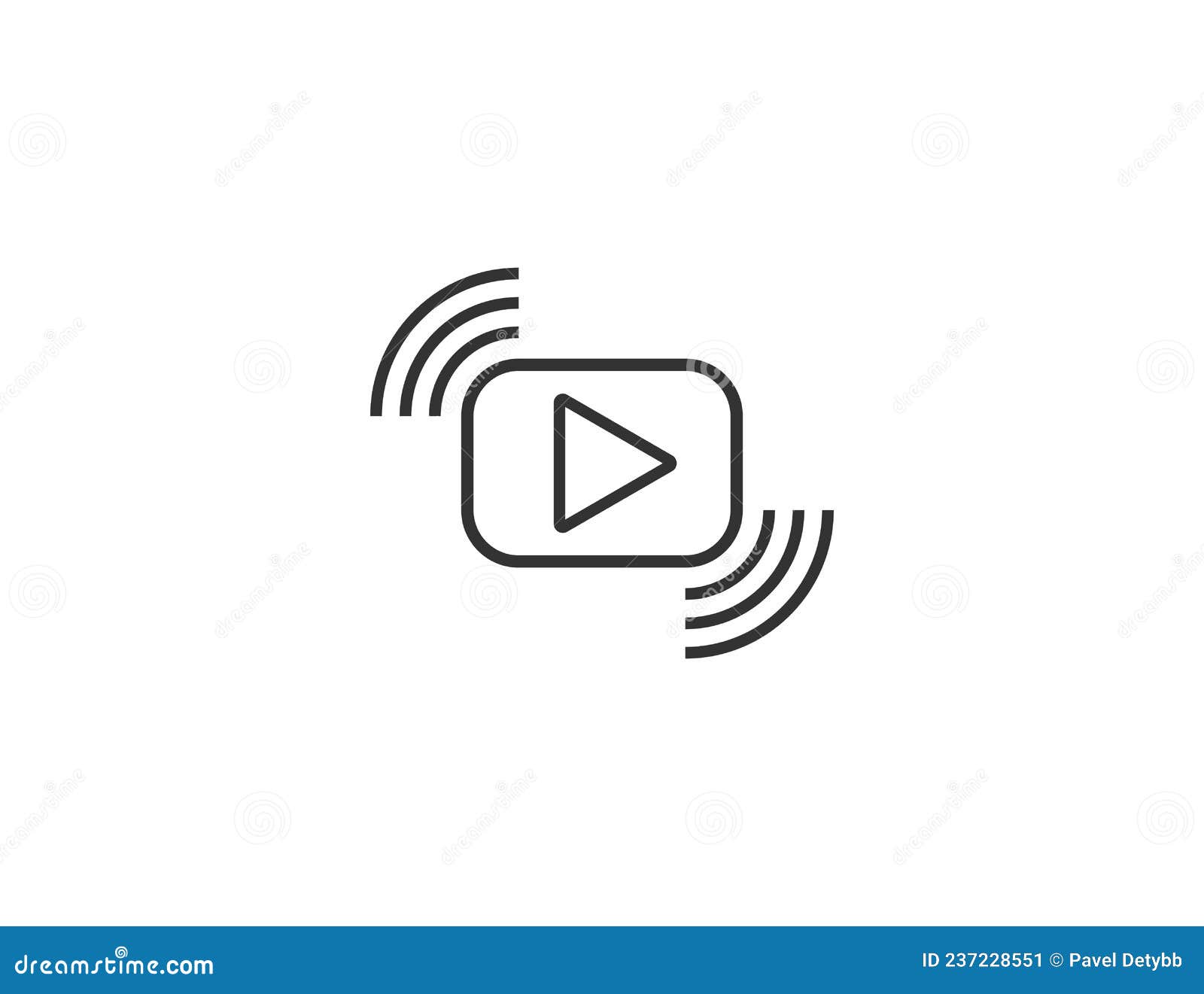 Video Streaming, Outline Icon. Vector Illustration. Stock Vector ...