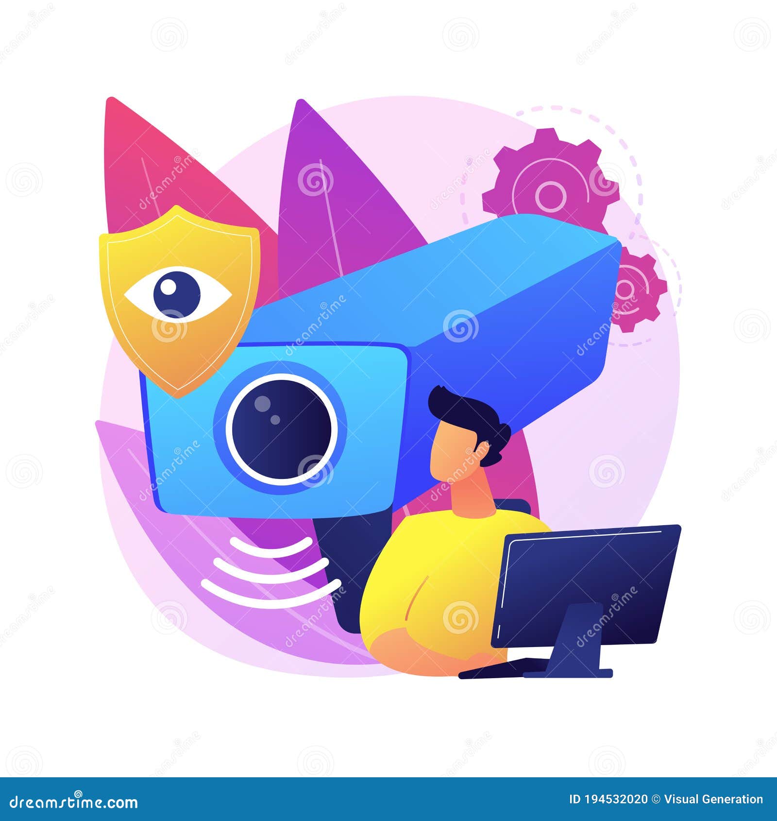 Video Surveillance Abstract Concept Vector Illustration. Stock Vector ...