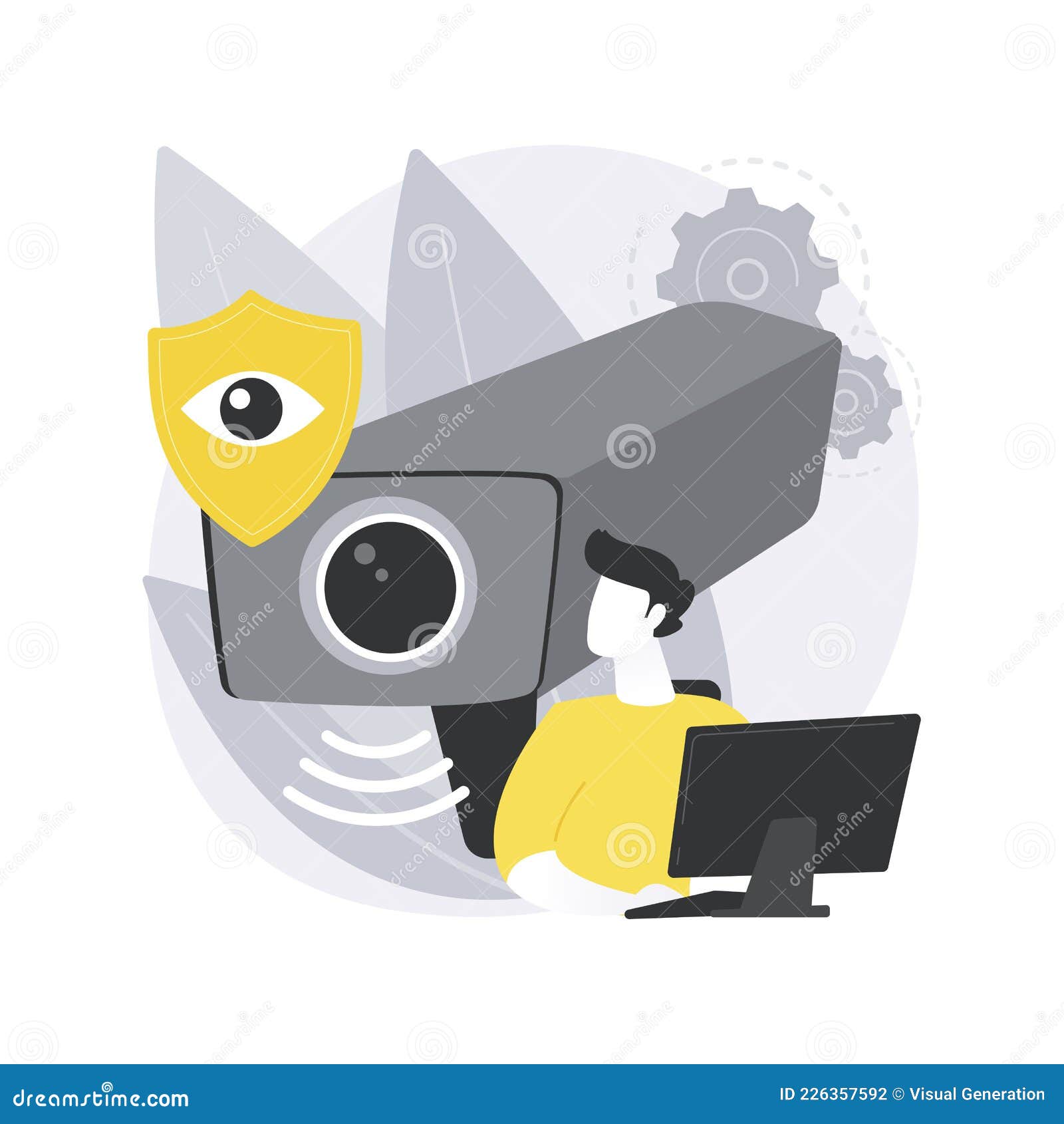 Video Surveillance Abstract Concept Vector Illustration. Stock Vector ...