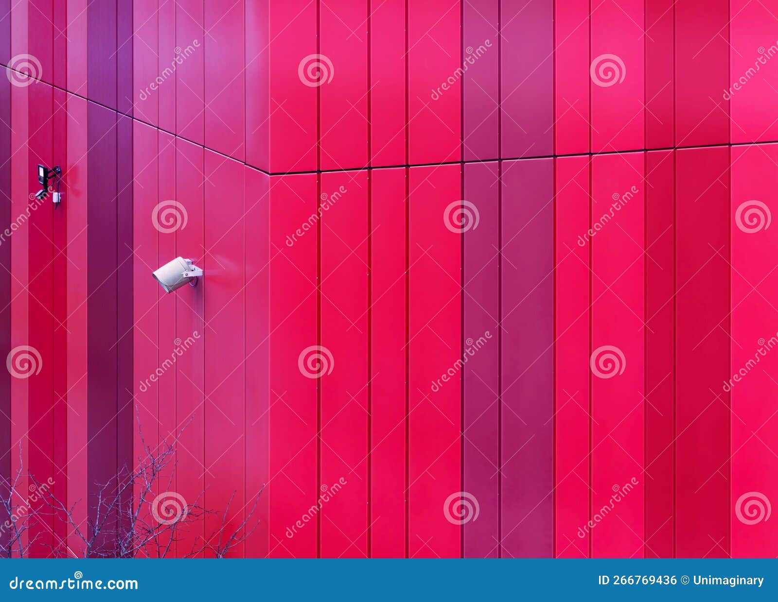 Video Surveillance Camera and Motion Sensor at the Corner of the ...