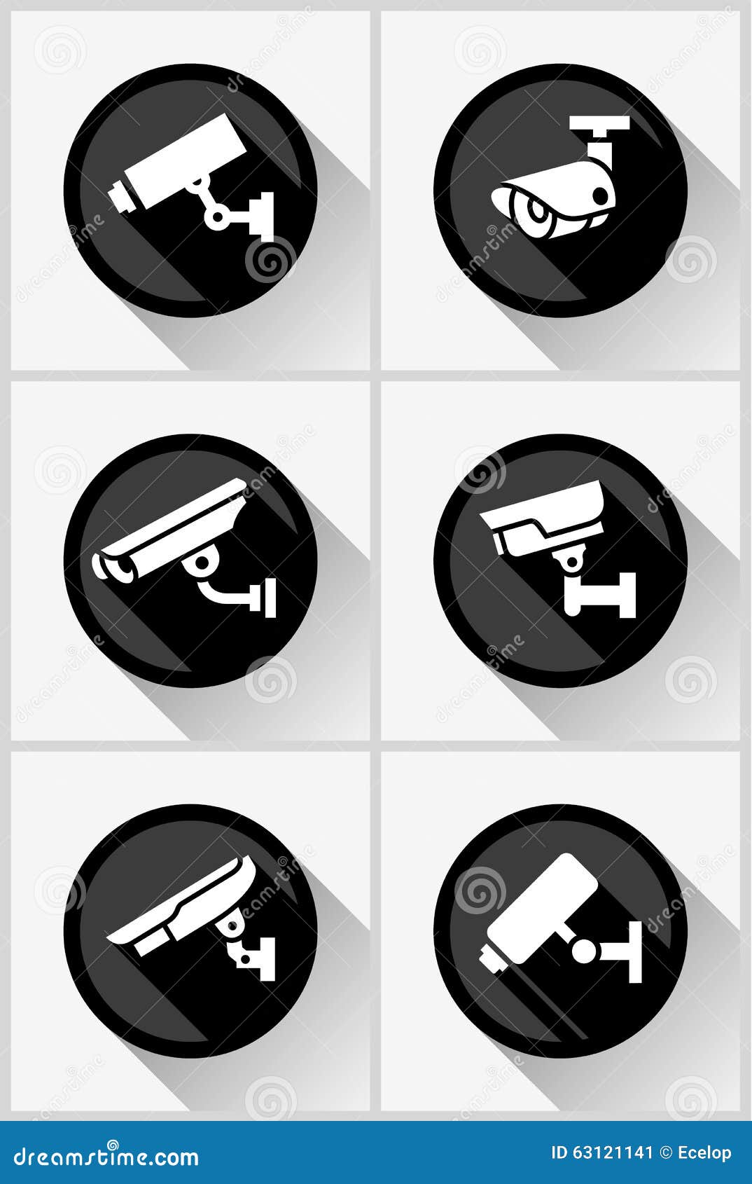 CCTV Circle Sign Cartoon Vector | CartoonDealer.com #32074965
