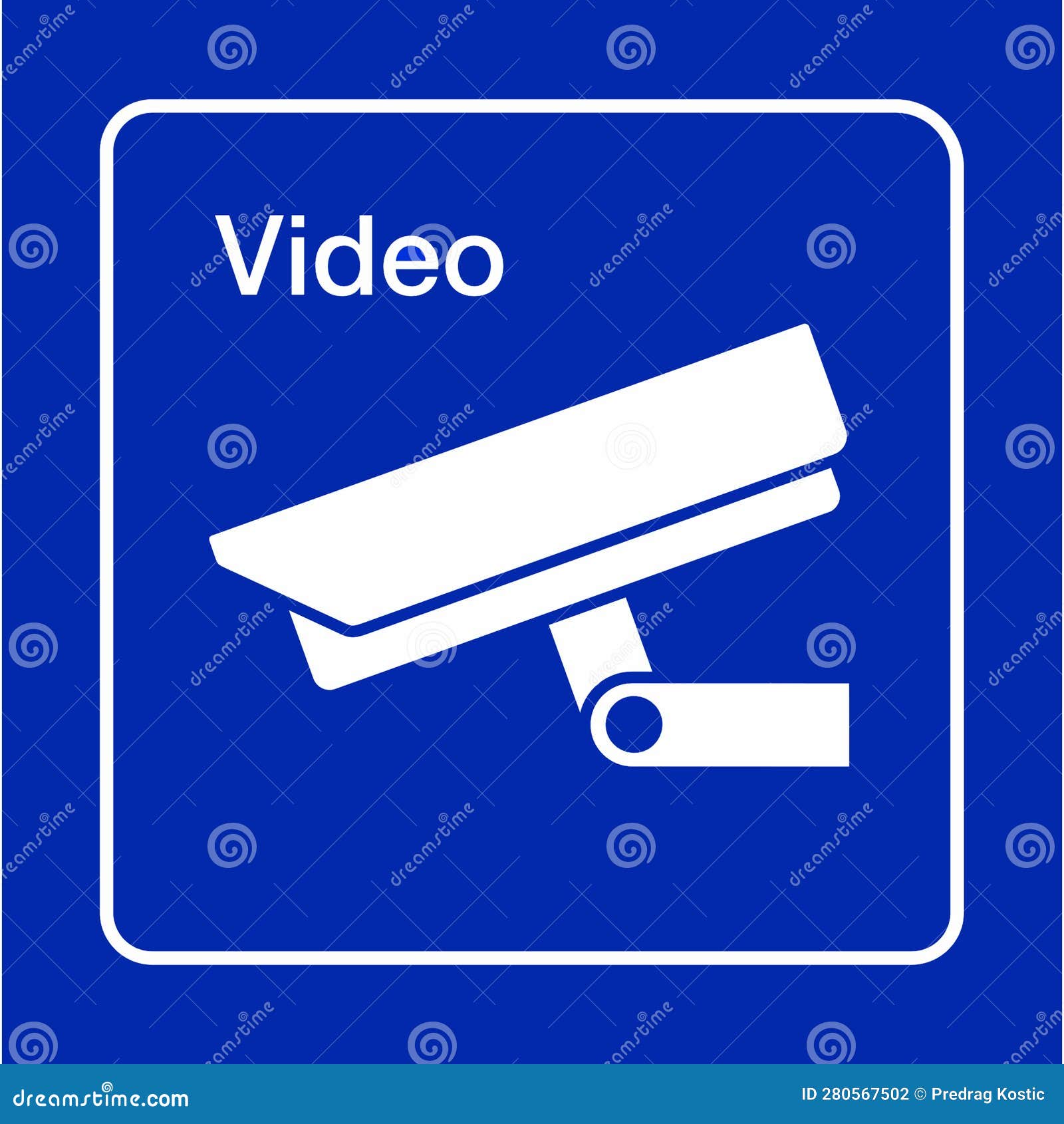 Video surveillance icon stock illustration. Illustration of advertising ...