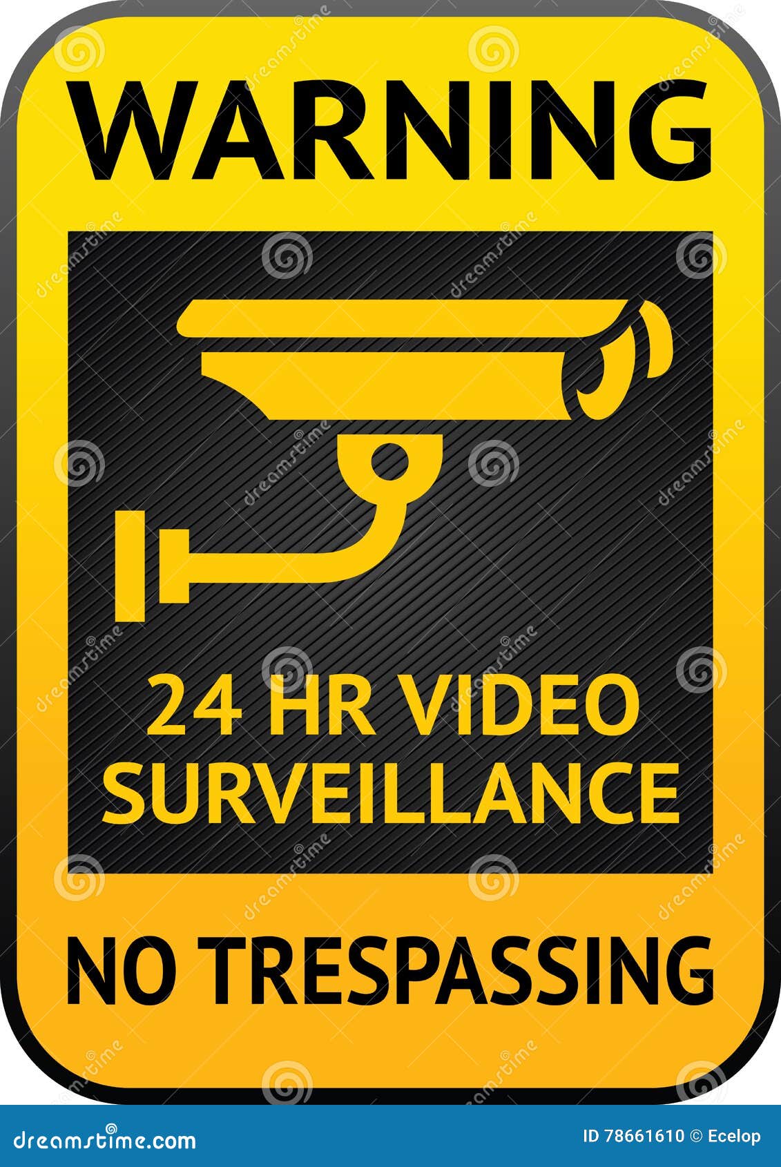 Video surveillance label stock vector. Illustration of information ...