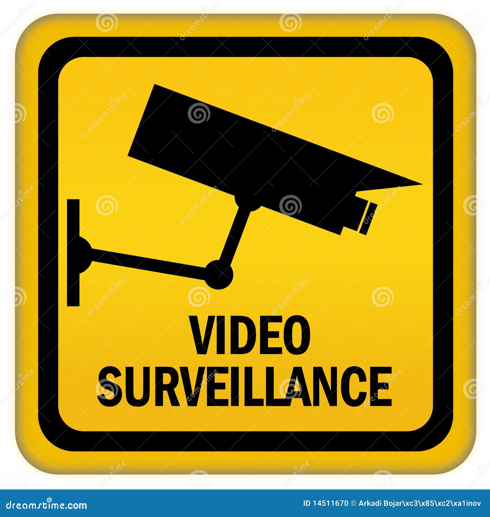 Video Surveillance Sign Stock Photo - Image: 14511670