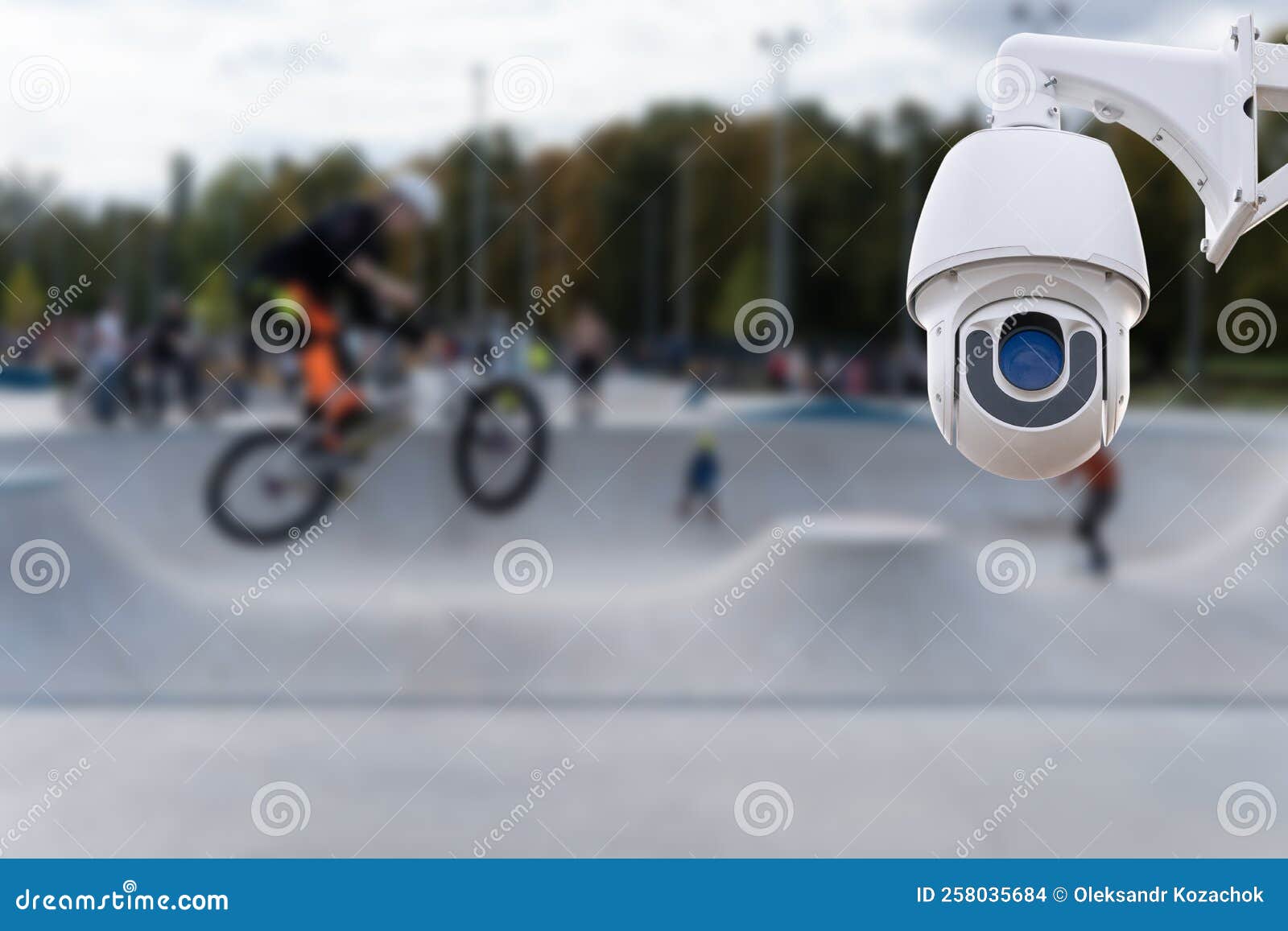 Video Surveillance System at the Sports Ground. Stock Photo - Image of ...