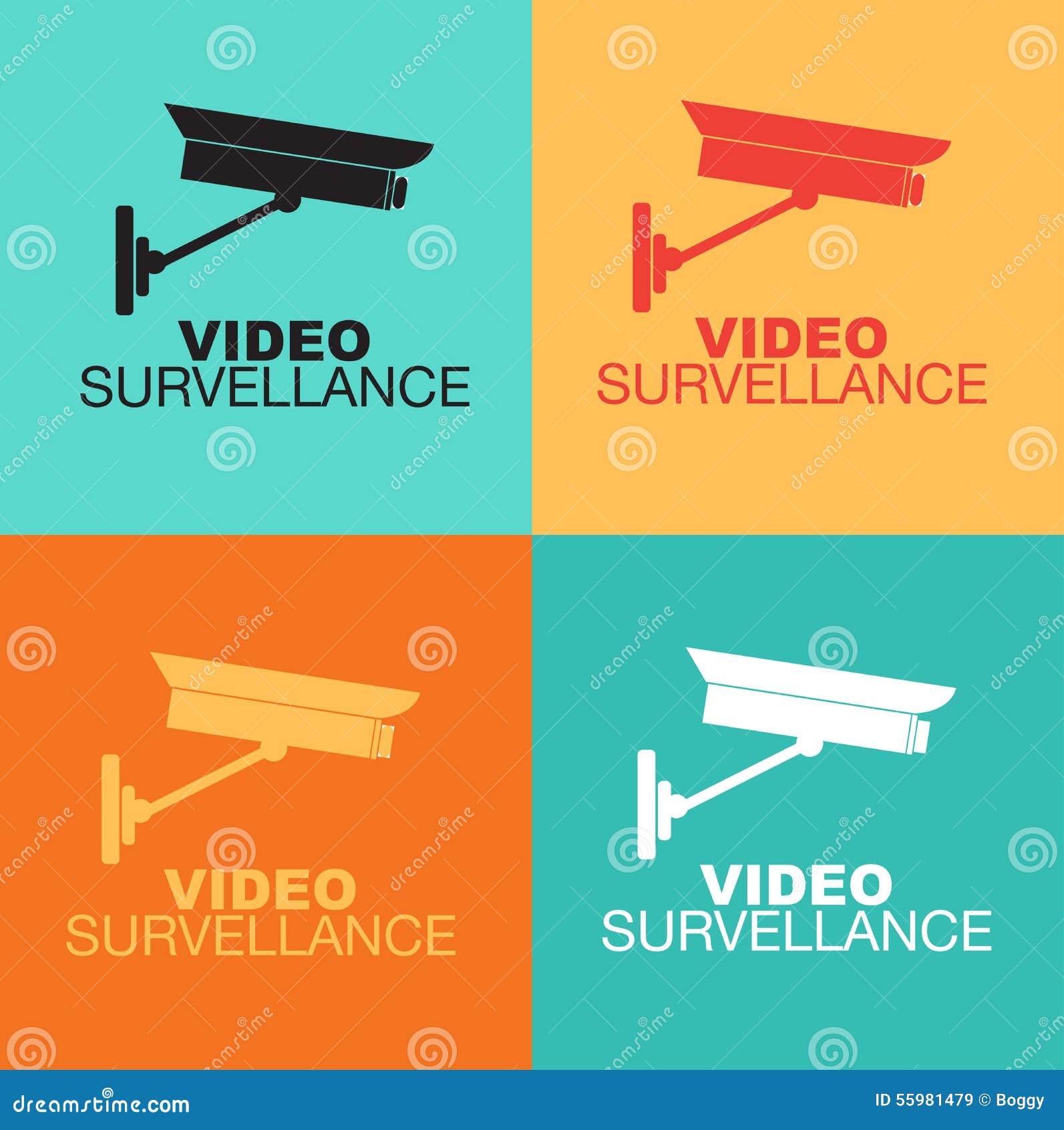 Video surveillance stock illustration. Illustration of icon - 55981479