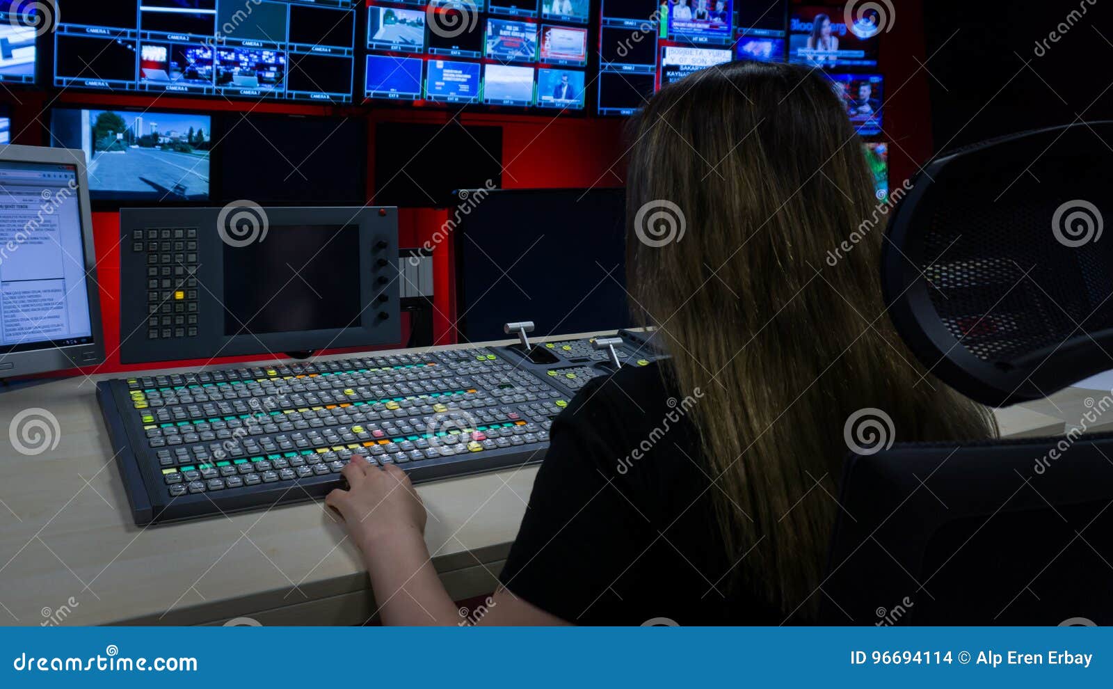 Video Switcher with a Lot of Color Buttons Editorial Stock Image ...