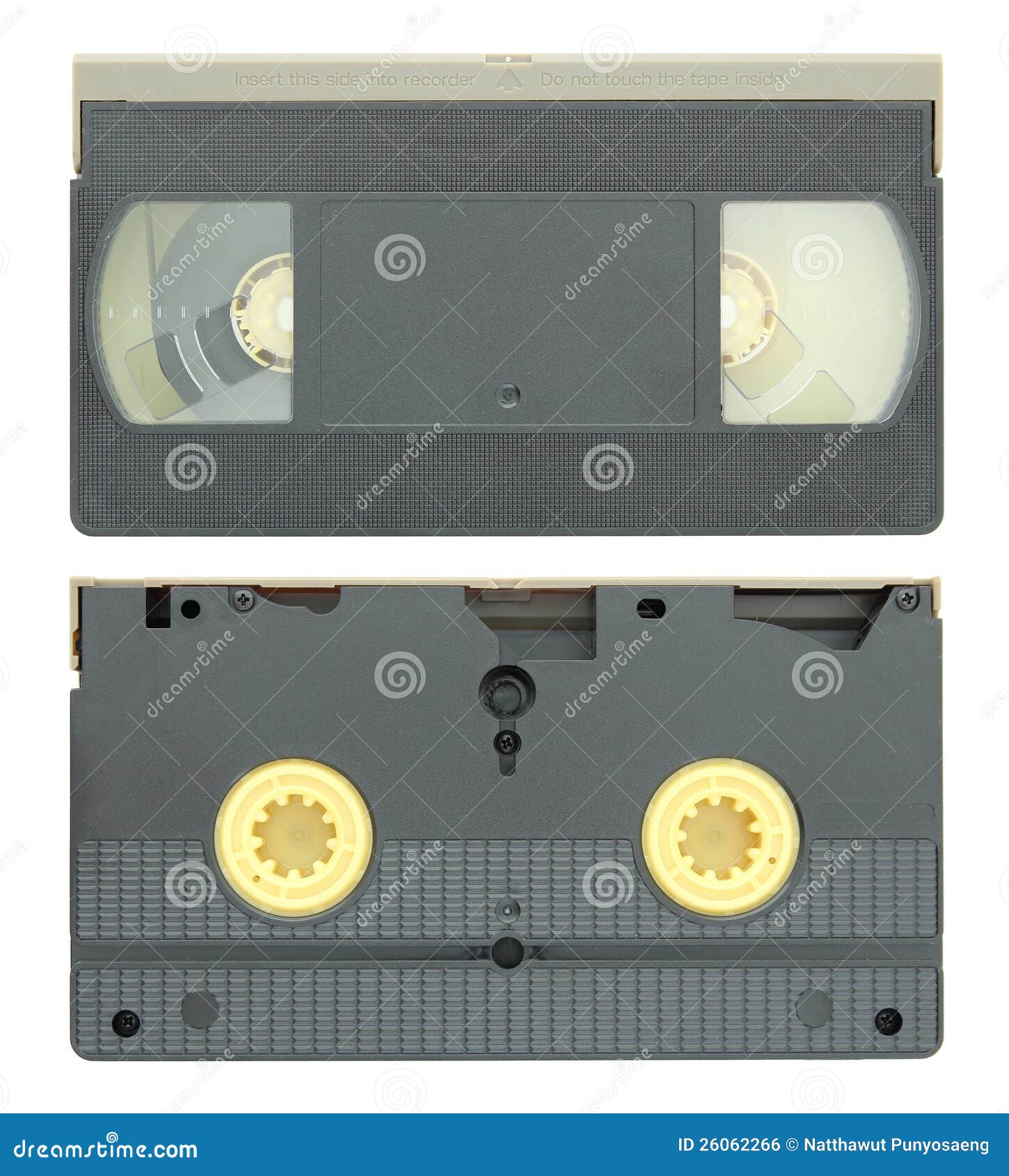 Video Tape Cassette Isolated Stock Photo - Image of isolated, media ...