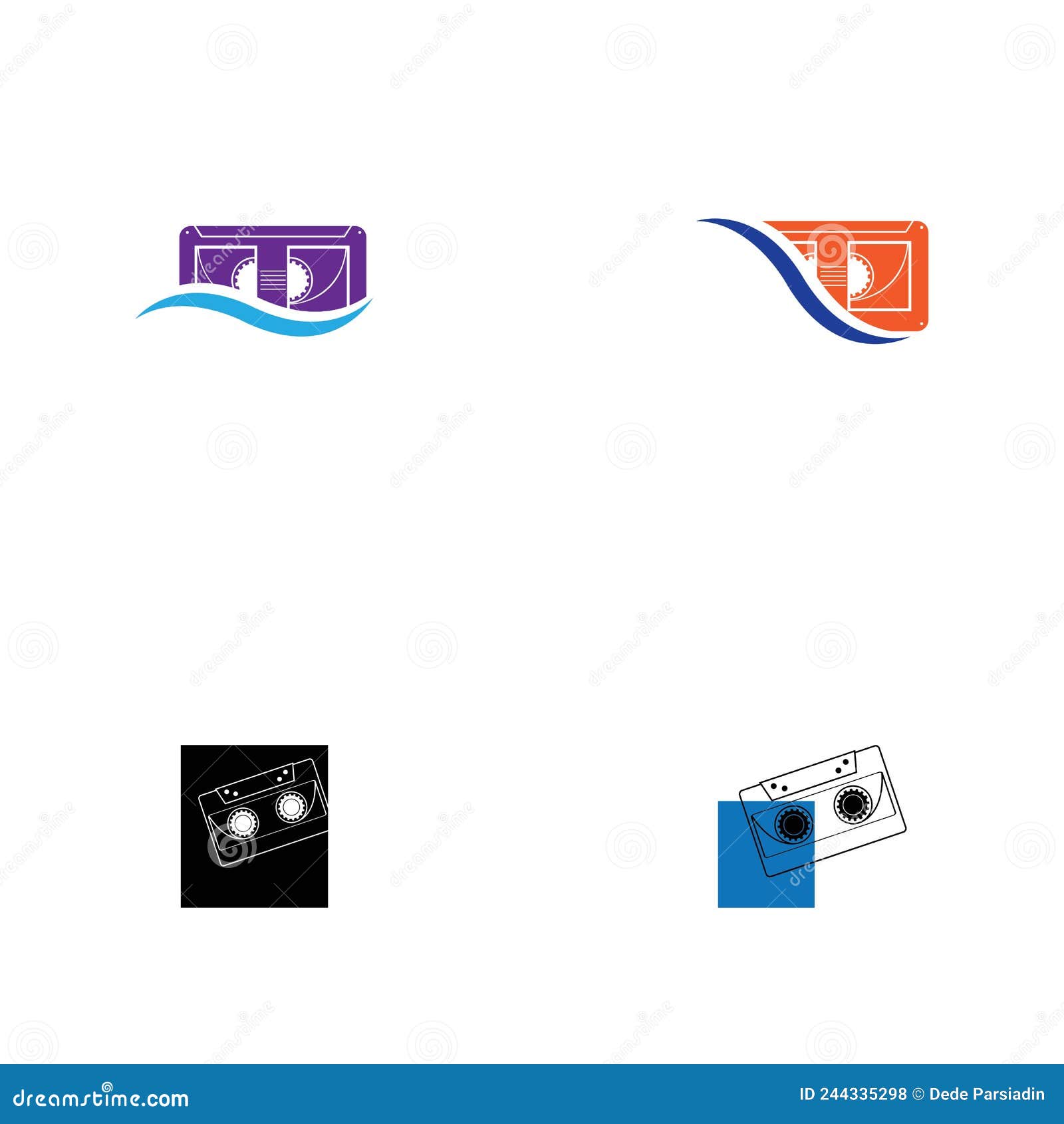 Video Tape VHS Logo Template Vector Illustration Design Stock Vector ...