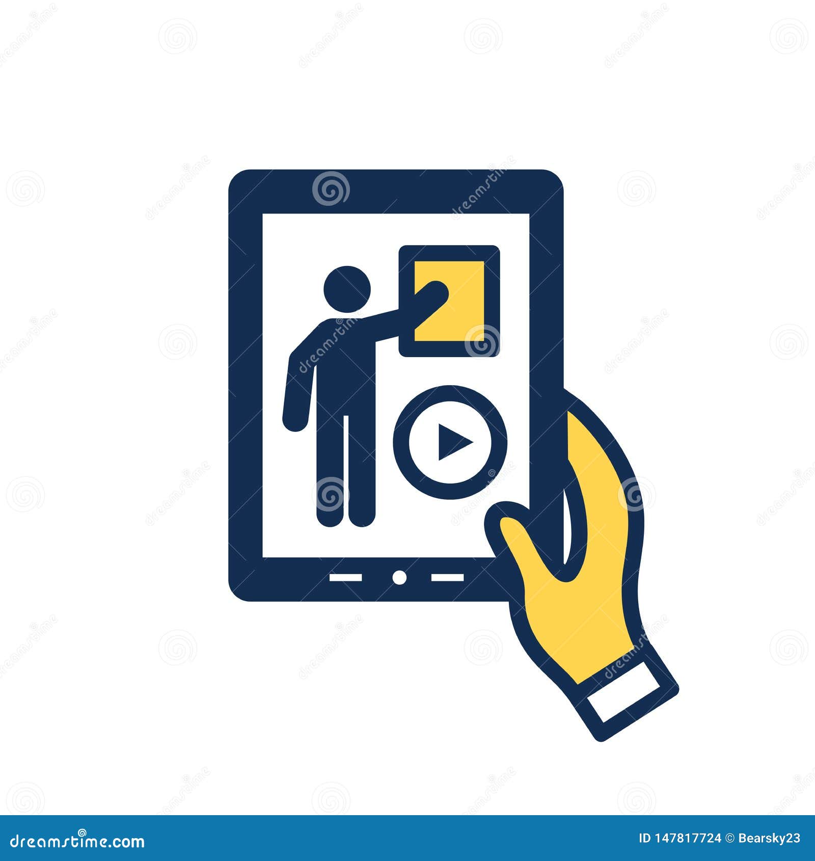 Video Teaching and Training - Informational Video Icon / Video Button ...