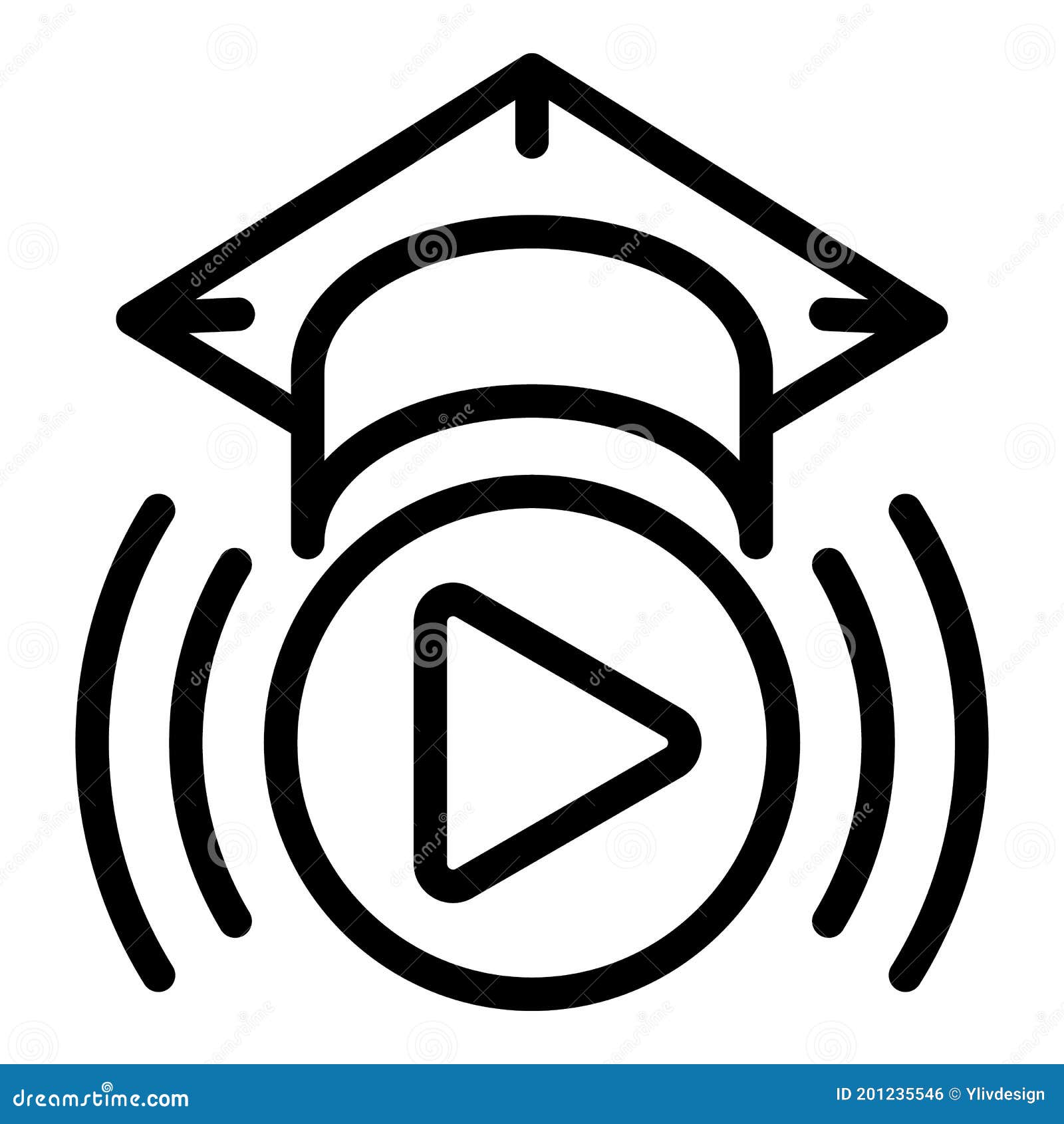 Video Training Icon, Outline Style Stock Vector - Illustration of ...
