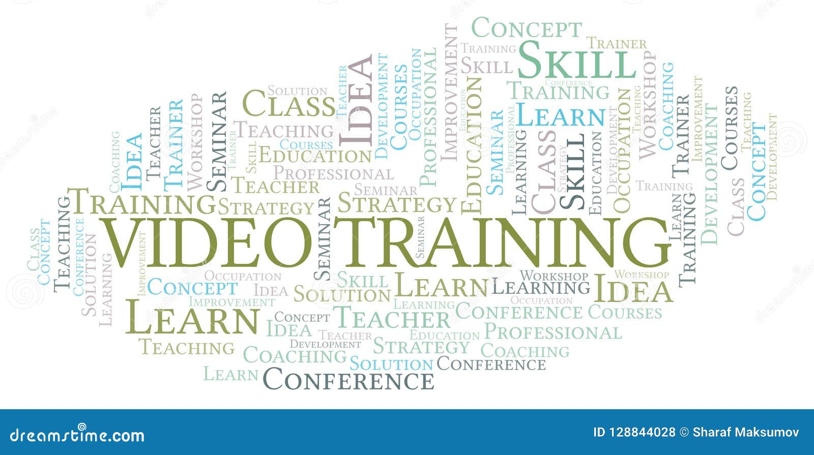 Video Training word cloud. stock illustration. Illustration of poster ...