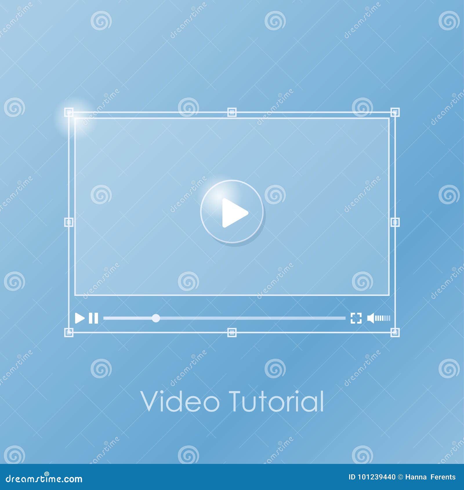 Video Tutorial Banner. Stylish Transparent Presentation with ...