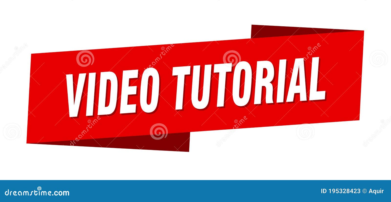 Video Tutorial Banner Template. Ribbon Label Sign. Sticker Stock Vector ...