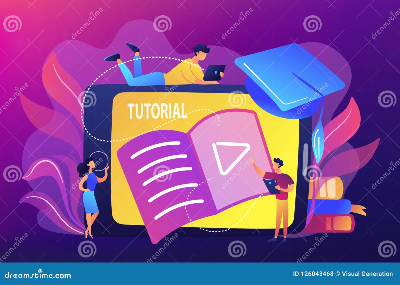 Video Tutorial Concept Vector Illustration. Stock Vector - Illustration ...