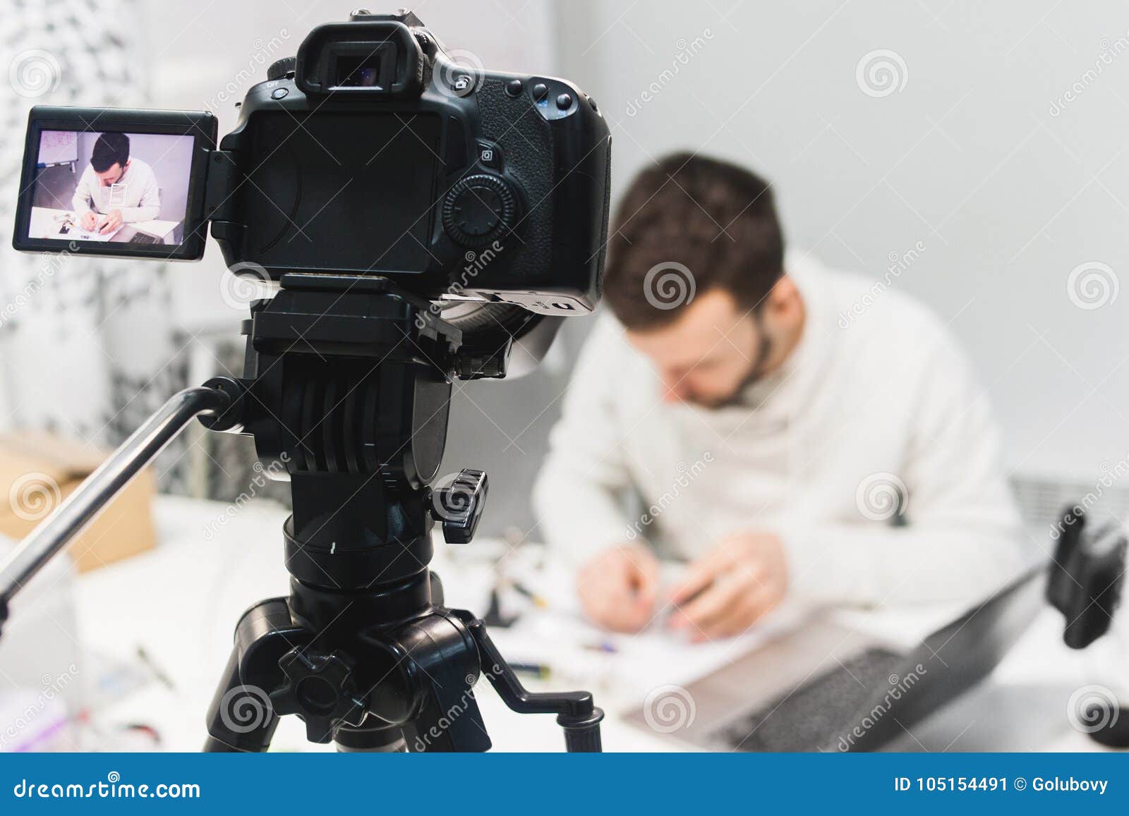 Video Tutorial Creation Filming Backstage Camera Stock Image - Image of ...