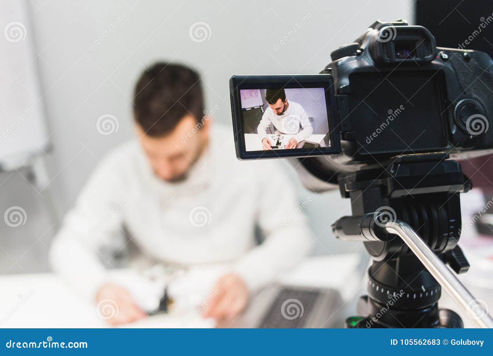 Video Tutorial Creation Filming Backstage Concept Stock Image - Image ...