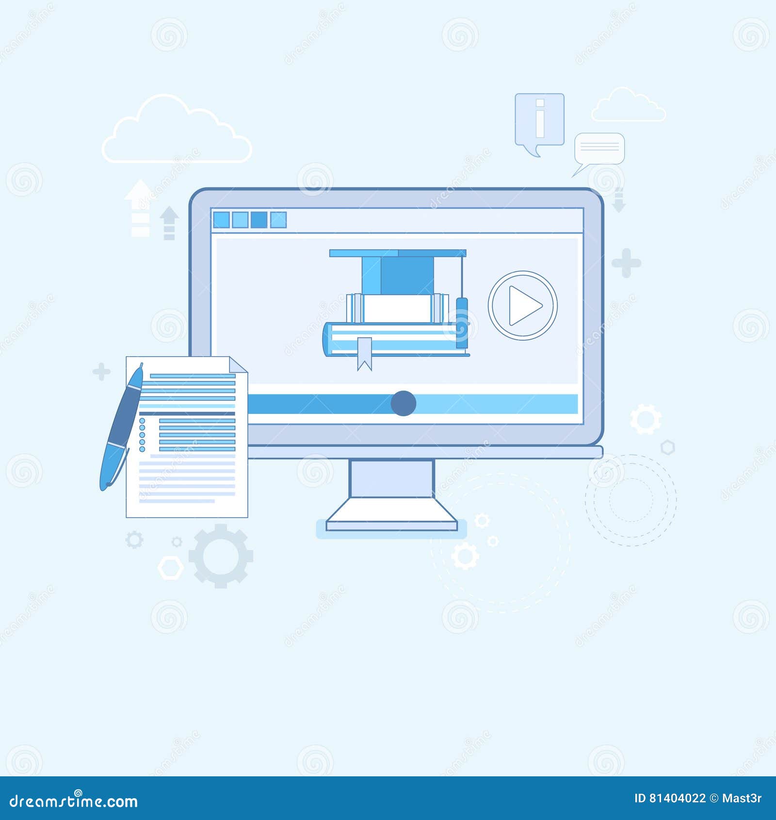 Video Tutorial Editor Concept Modern Technology Stock Vector ...