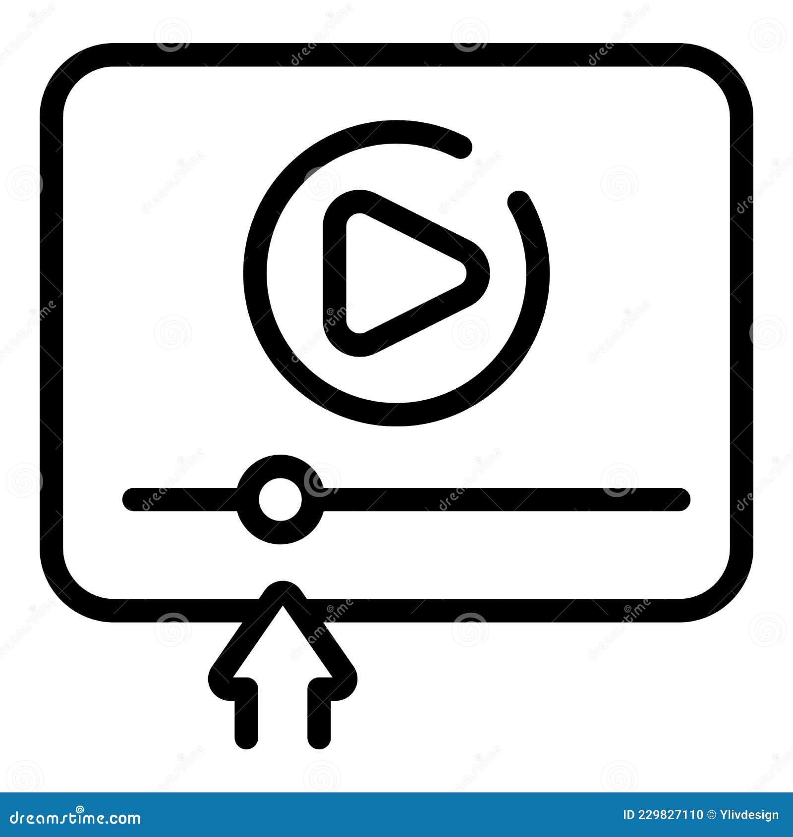Video Tutorial Icon Outline Vector. Webinar Conference Stock Vector ...