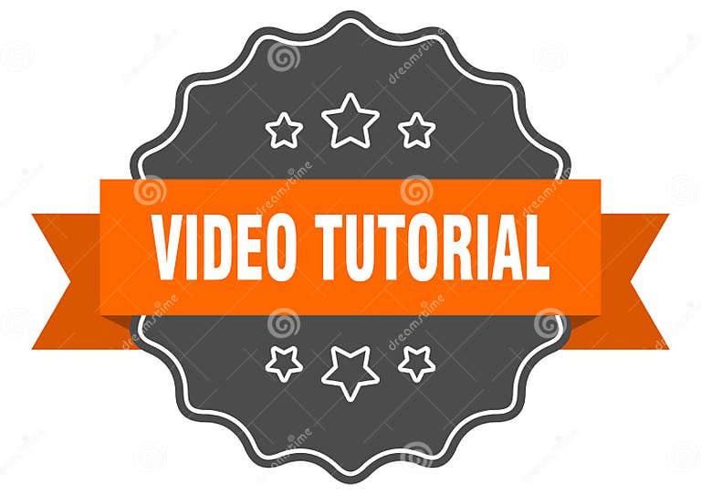 Video Tutorial Label. Video Tutorial Isolated Seal. Sticker. Sign Stock ...