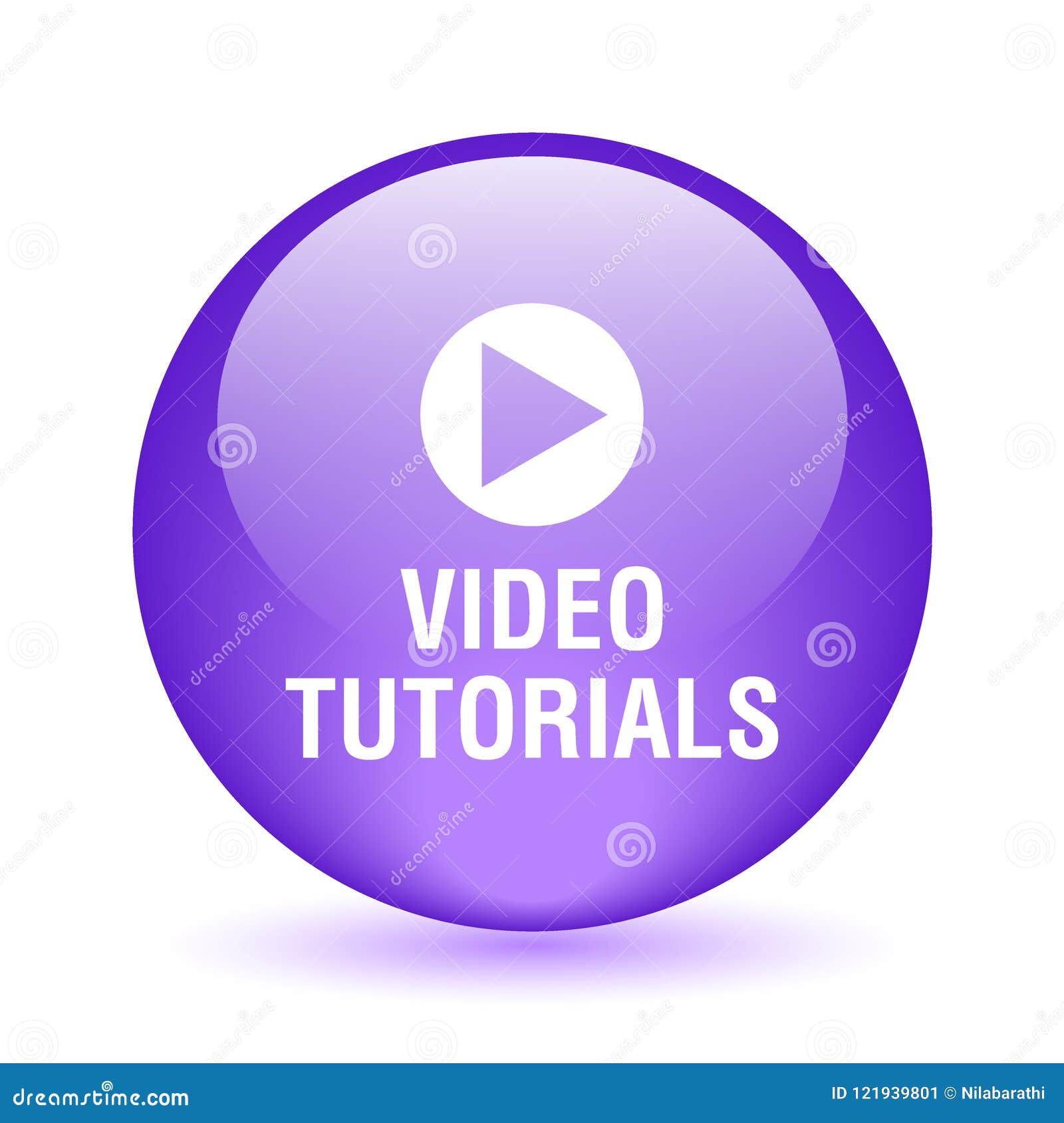 Video tutorial button stock illustration. Illustration of document ...