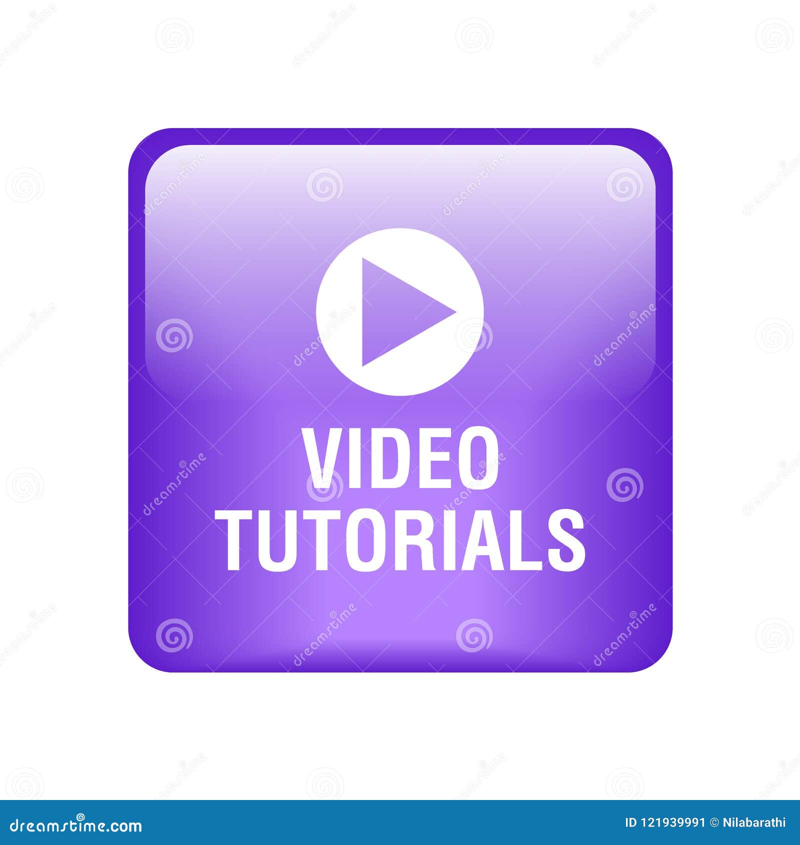 Video tutorials button stock illustration. Illustration of elearning - 121939991