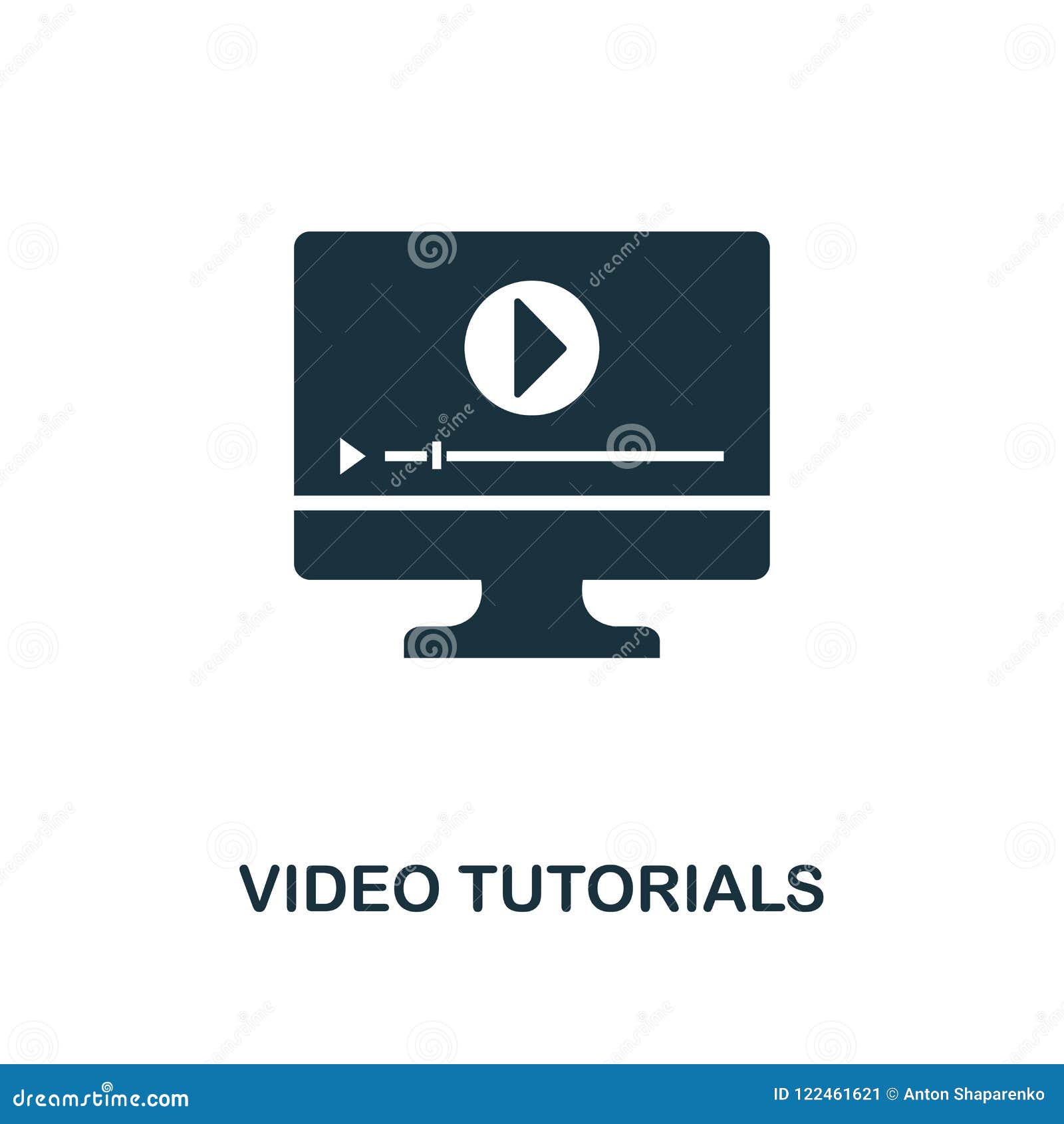 Video Tutorials Creative Icon. Simple Element Illustration Stock ...