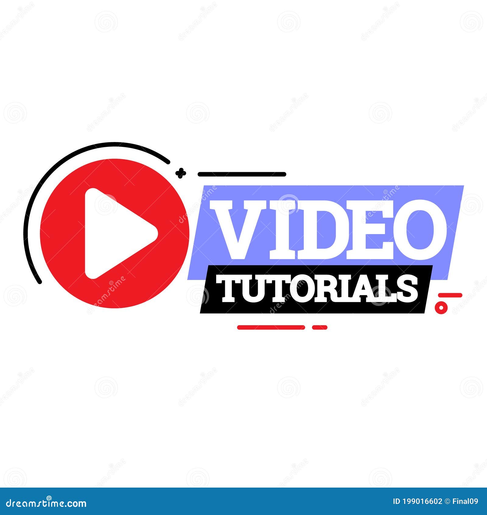 Video Tutorials icon. stock vector. Illustration of film - 199016602