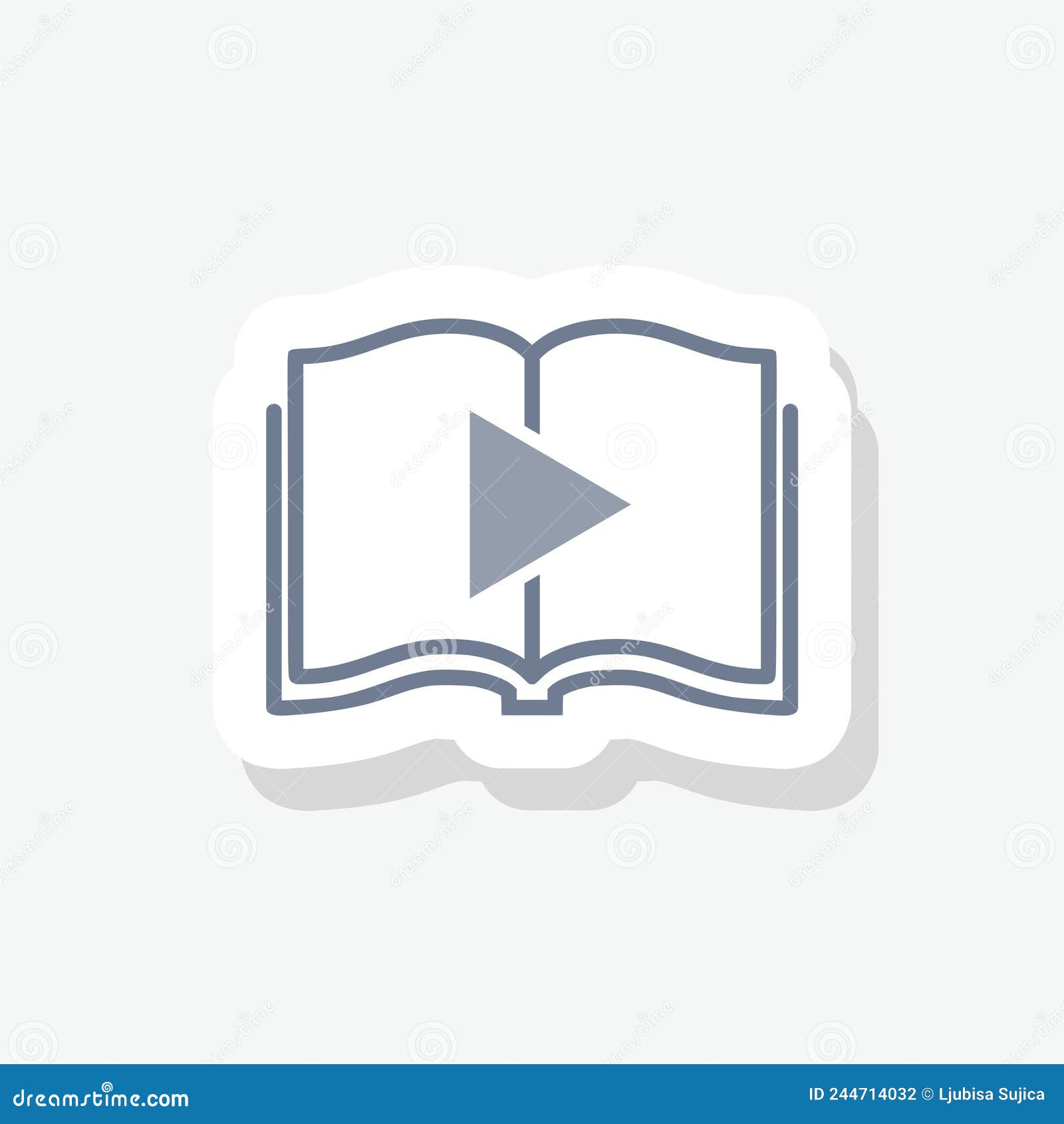 Video Tutorials Sticker Icon Isolated on White Background Stock Vector ...