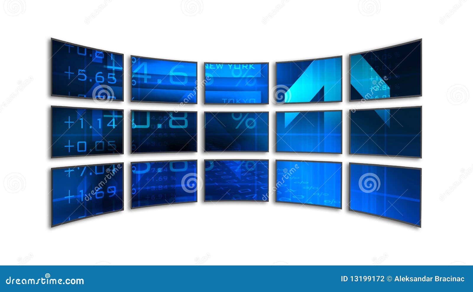 Video Wall stock illustration. Illustration of screen - 13199172