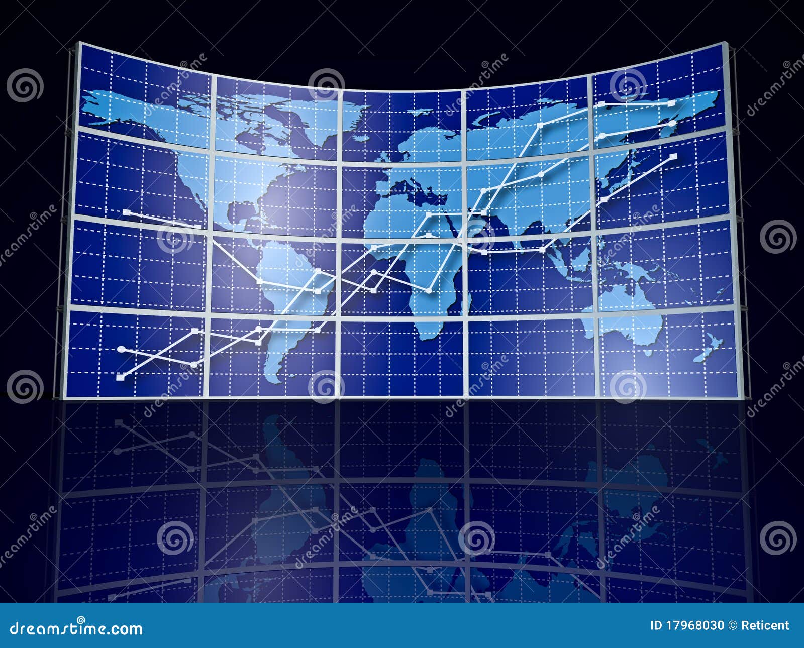 Video Wall stock illustration. Illustration of multimedia - 17968030