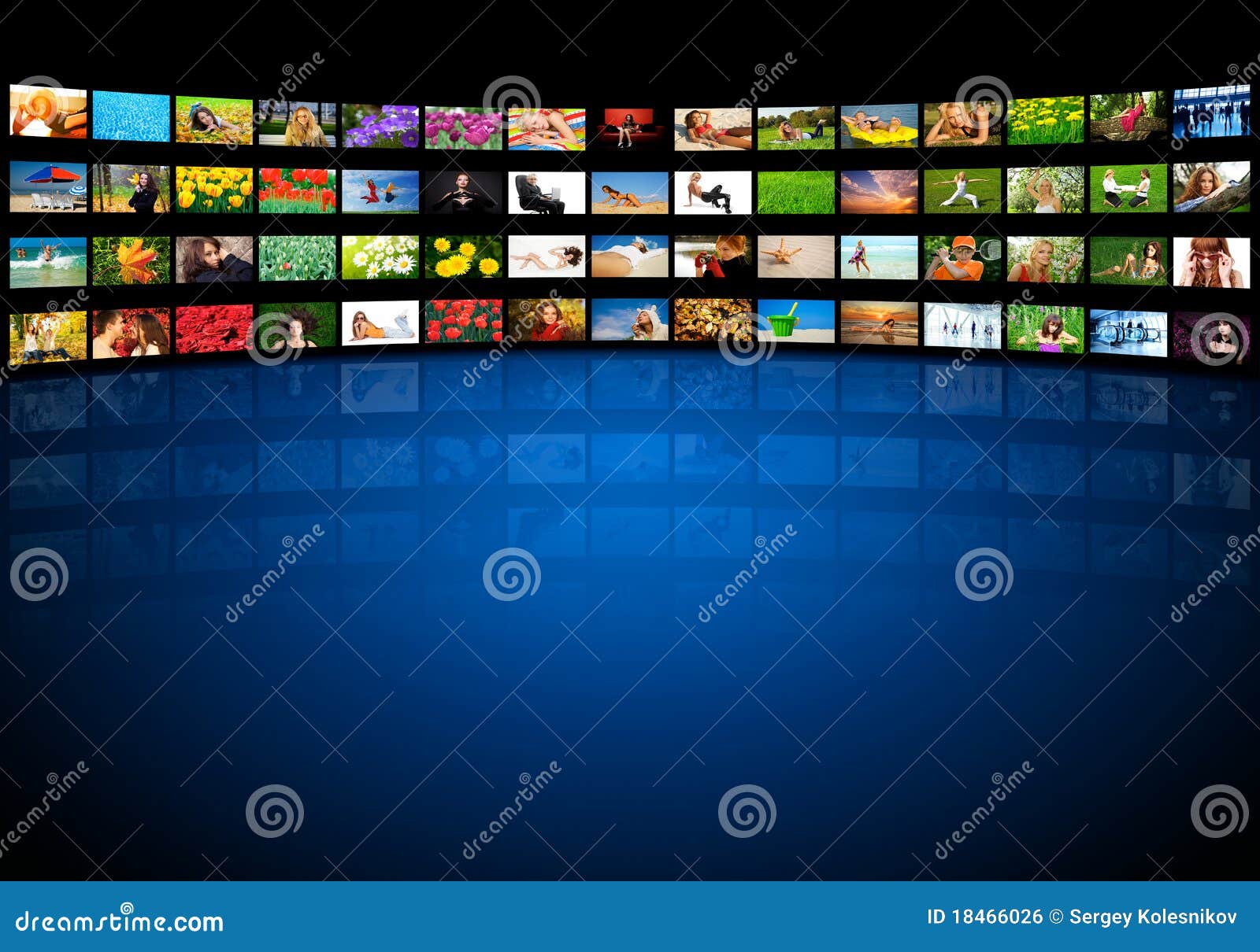 Video wall stock photo. Image of internet, cinema, perspective - 18466026