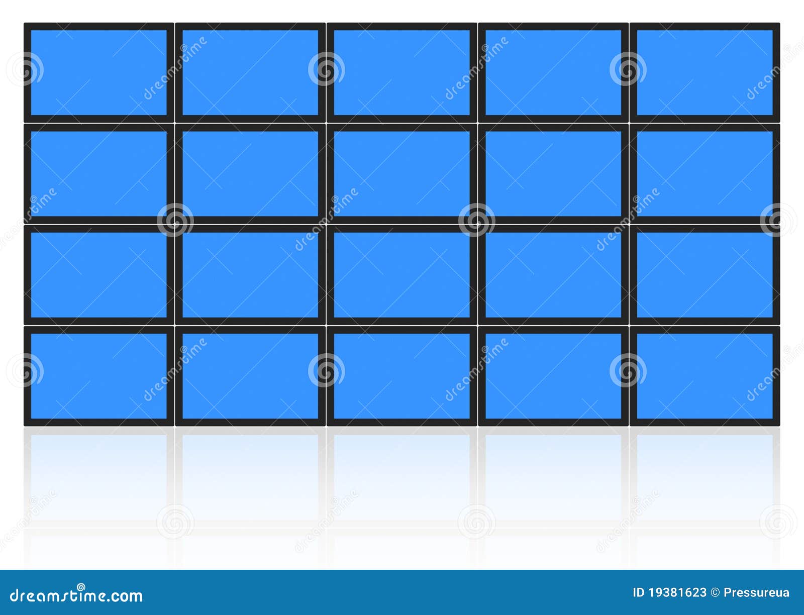 Video Wall stock illustration. Illustration of communication - 19381623