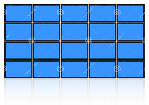 Video Wall stock illustration. Illustration of communication - 19381623