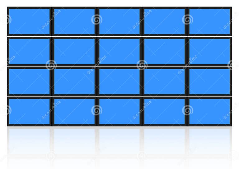 Video Wall stock illustration. Illustration of communication - 19381623