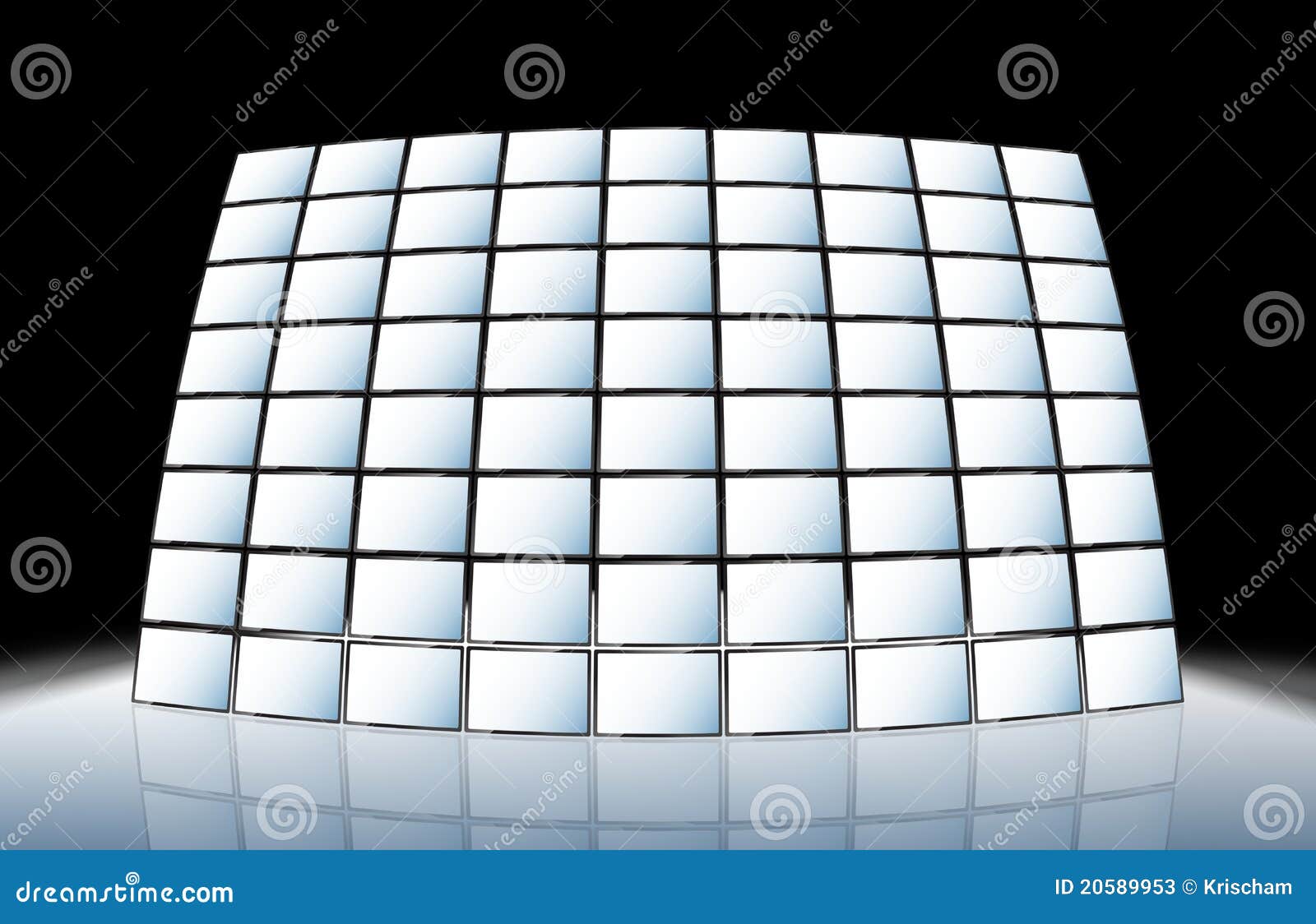 Video wall stock illustration. Illustration of cable - 20589953