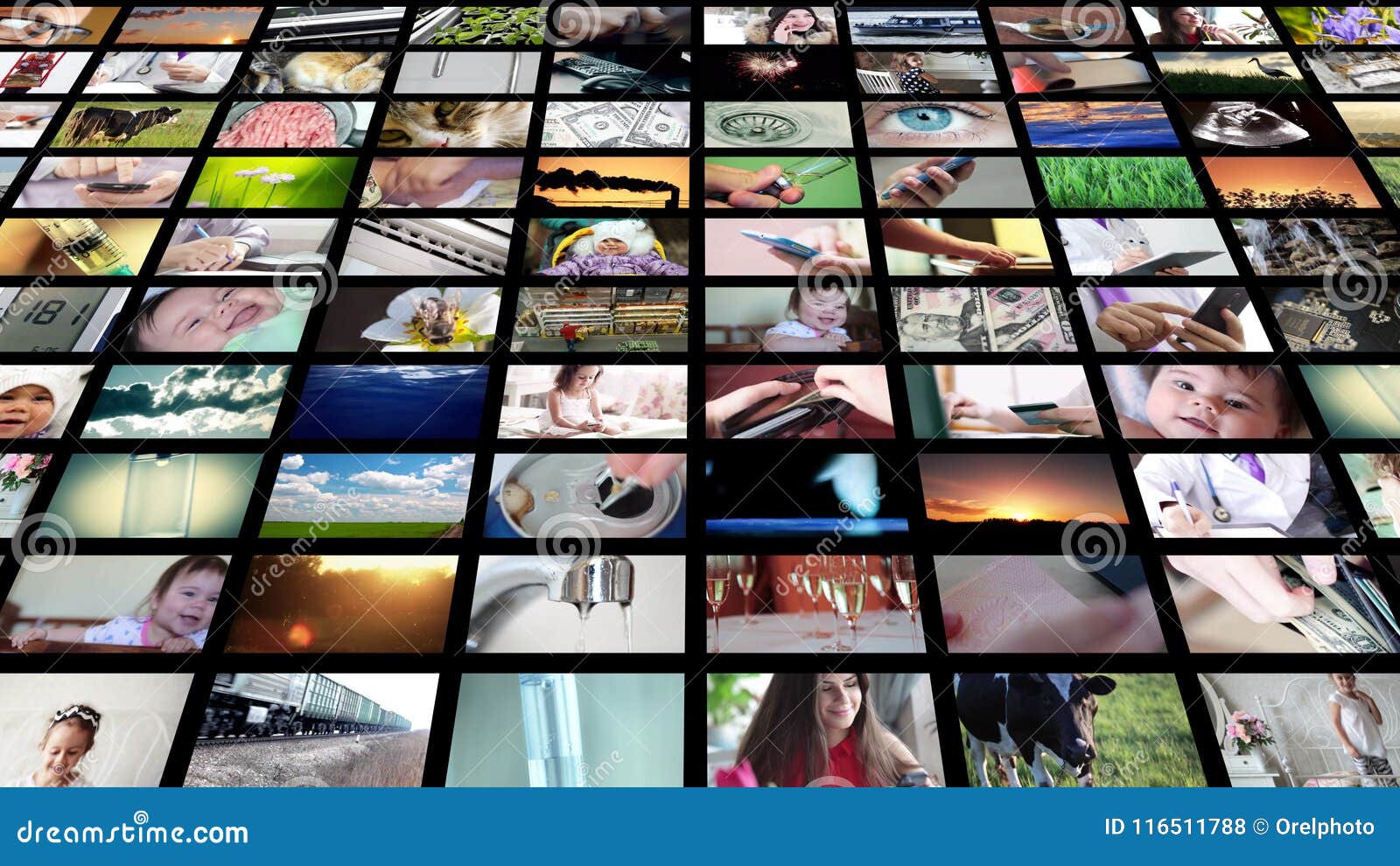Video wall media streaming stock photo. Image of digitally - 116511788