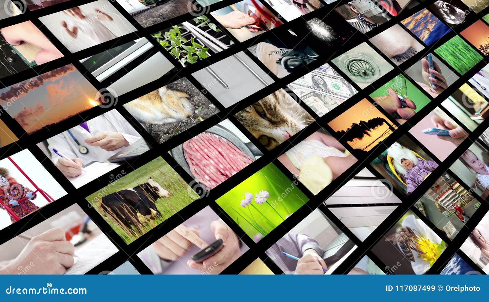 Video wall media streaming stock image. Image of monitor - 117087499