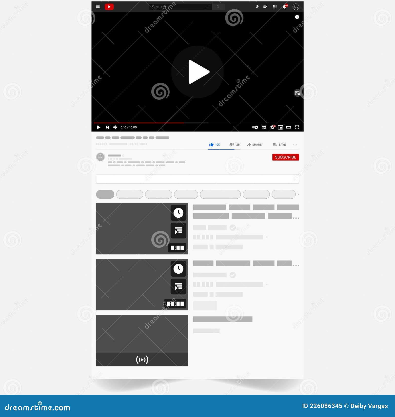 Youtube End Screen With Orange Design And Orange Lines. Youtube Video ...