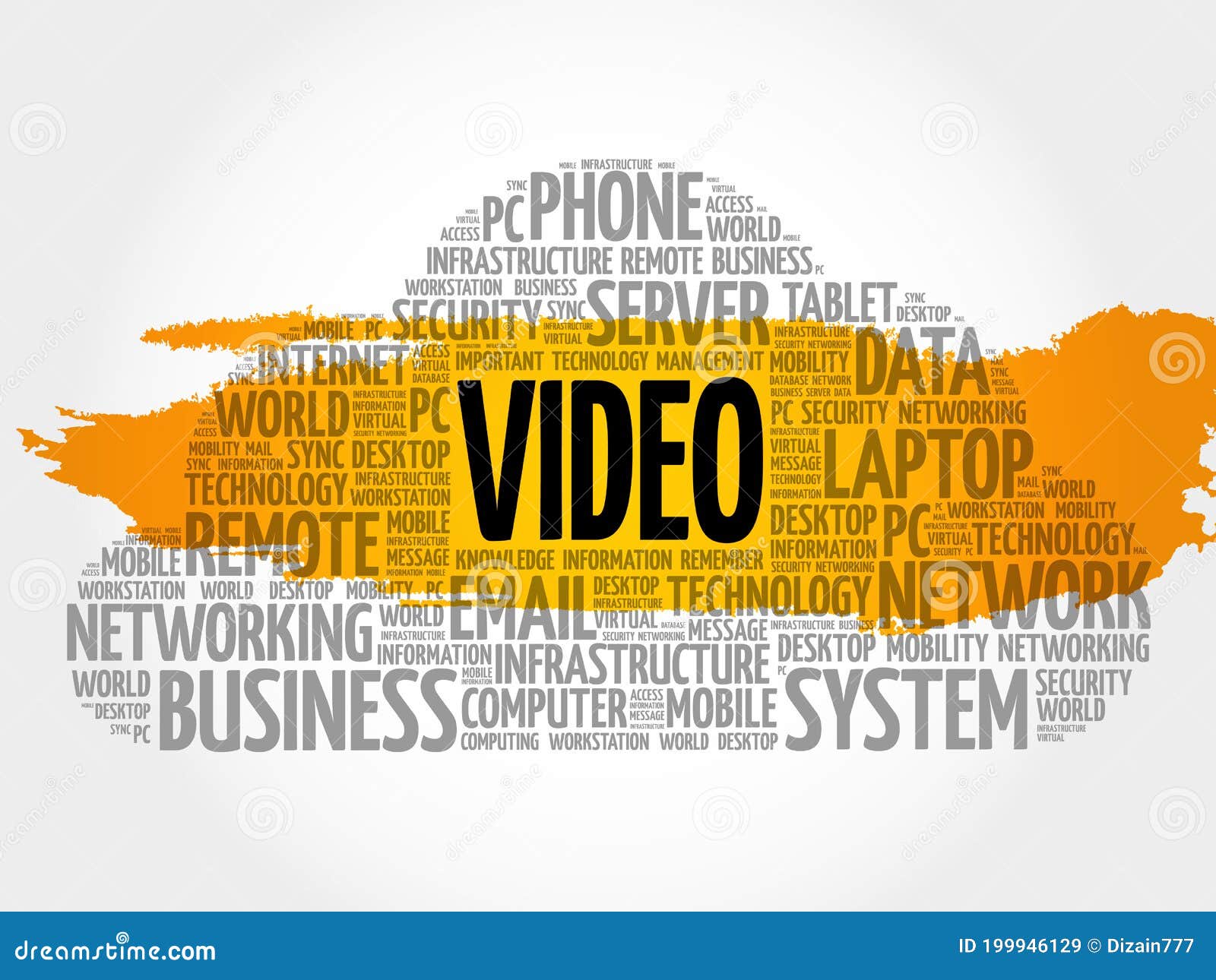 VIDEO word cloud stock illustration. Illustration of digital - 199946129