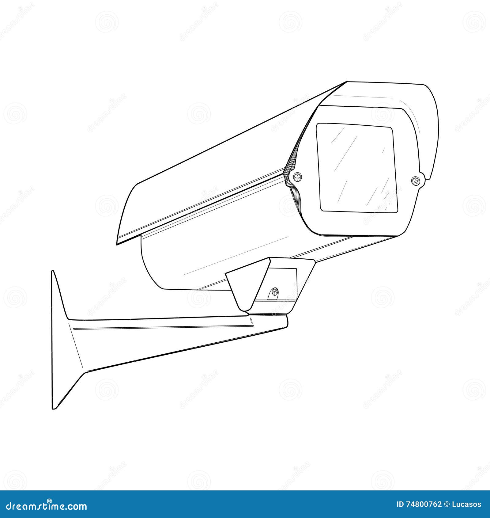 Videocamera Di Sicurezza, Disegnante Illustrazione Vettoriale ...